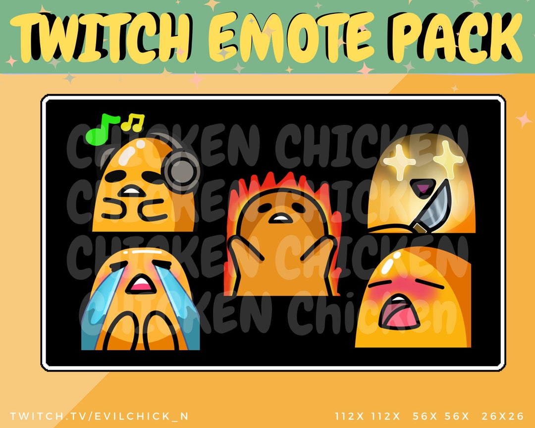 Kawaii Egg Emotes, Twitch Emotes, Egg Emotes, Yellow Egg Emotes, Funny ...