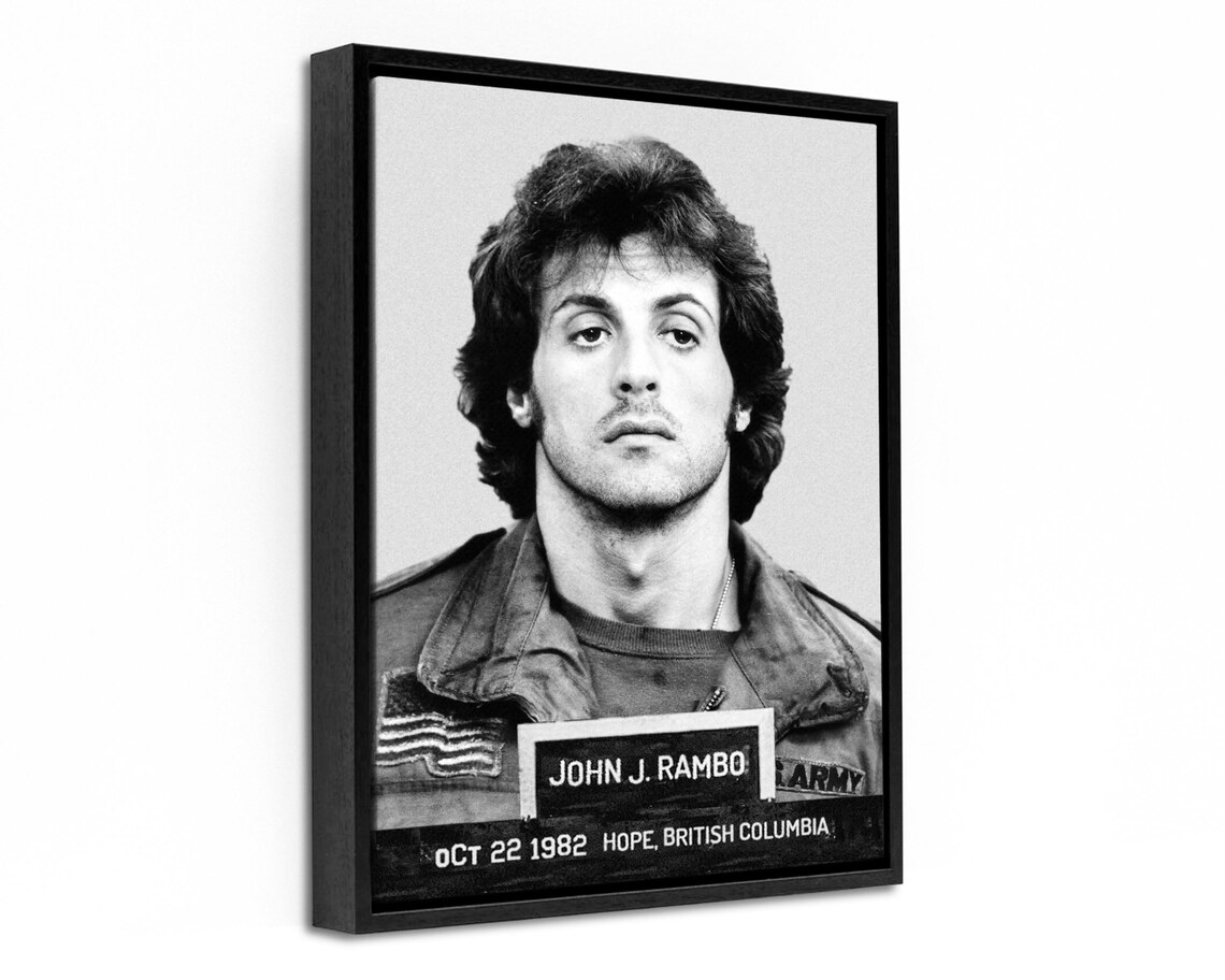 John Rambo Mugshot Sylvester Stallone Rambo: First Blood | Etsy