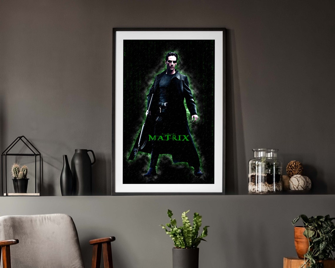 The Matrix Framed Print / Canvas Wall Art / Digitally | Etsy