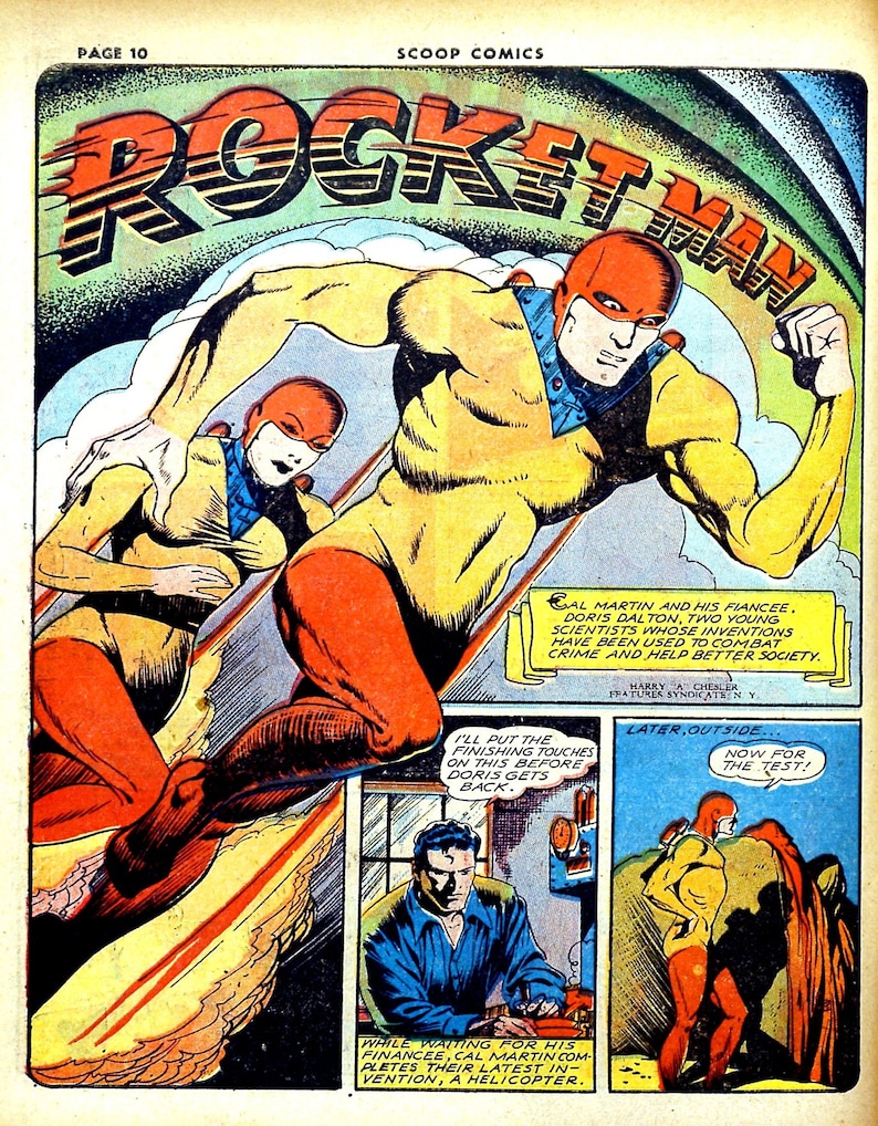 Vintage Rocketman Comic Collection: Golden Age Stories (PDF) - Etsy