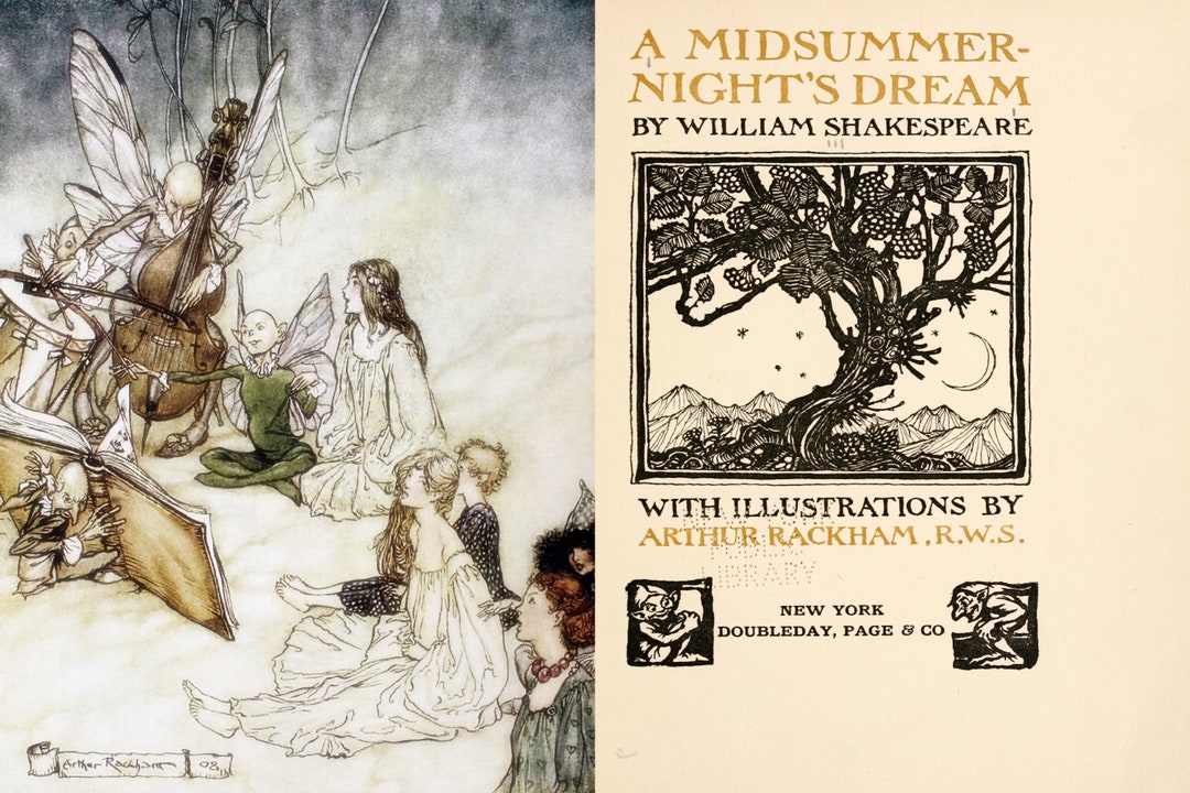 A Midsummer Night's Dream Vintage Shakespeare Play. Illustrated by ...
