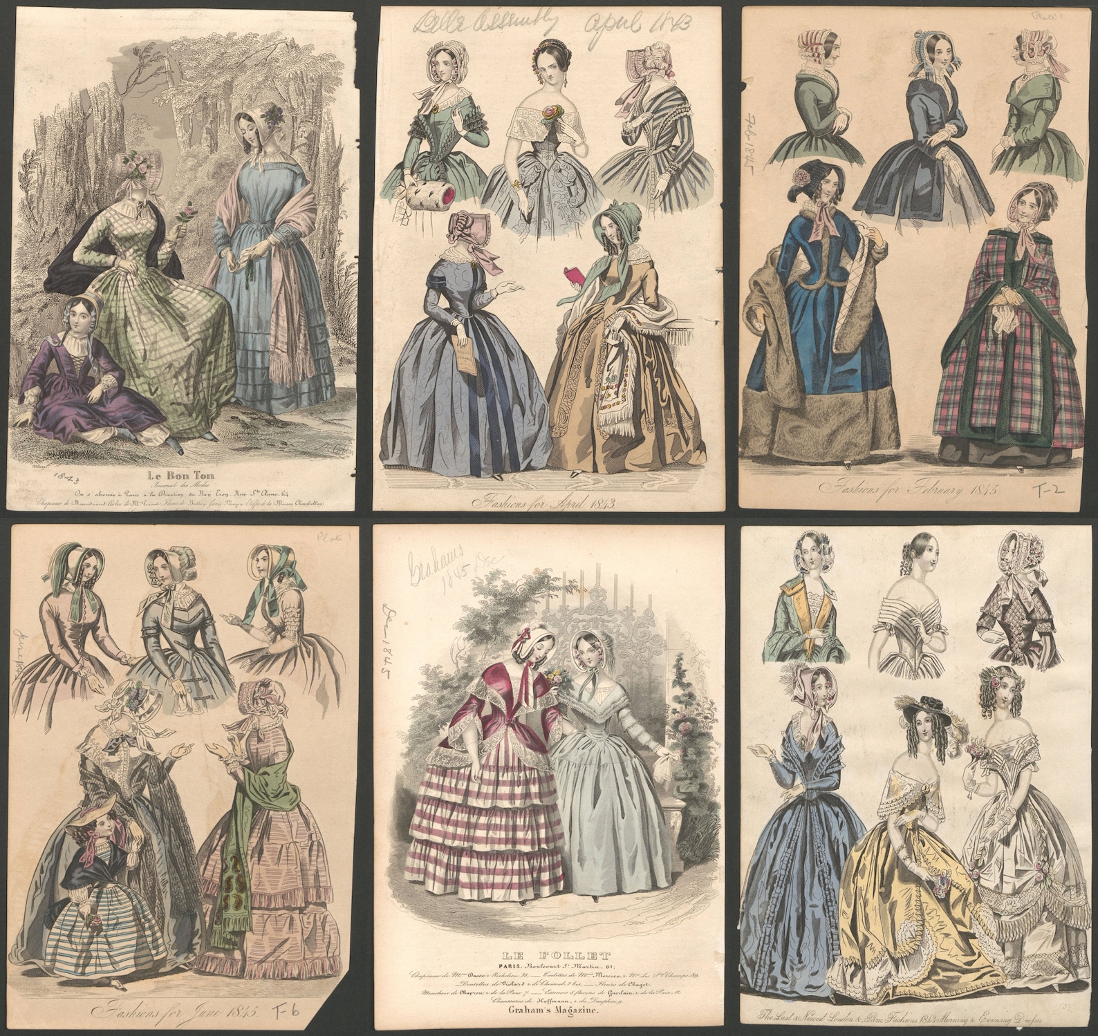 Vintage Ladies Fashion Galleries 1840-1854. 1100 + Images of 19th ...