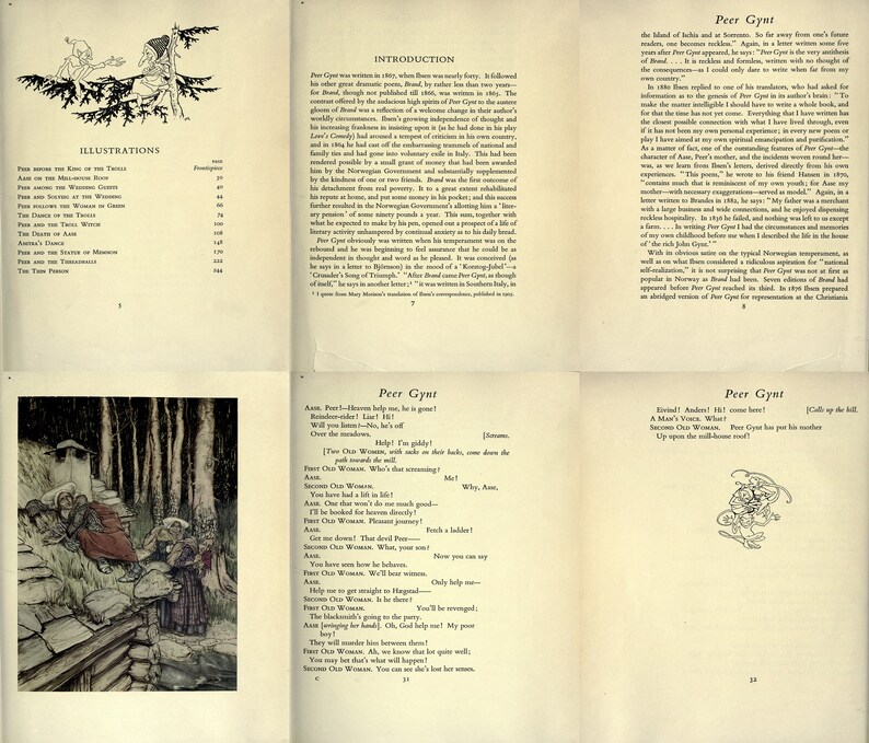Vintage Peer Gynt Illustrated Fairy Tale by Arthur Rackham (PDF) - Etsy