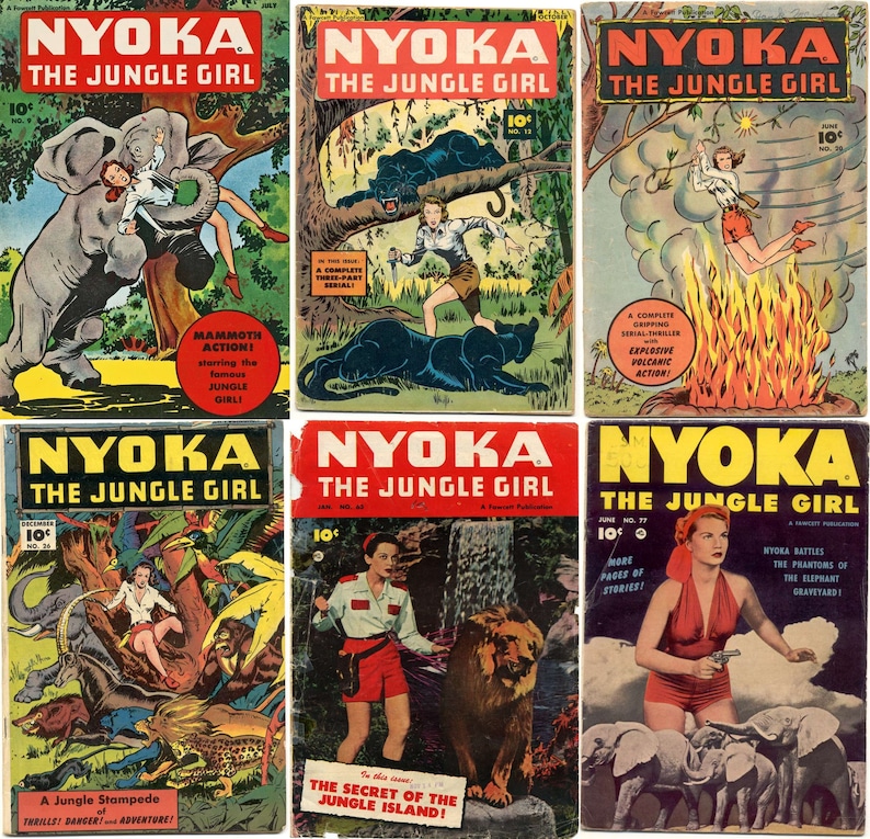 Nyoka the Jungle Girl Comic Collection. 1940s to 1950s Jungle Comics ...