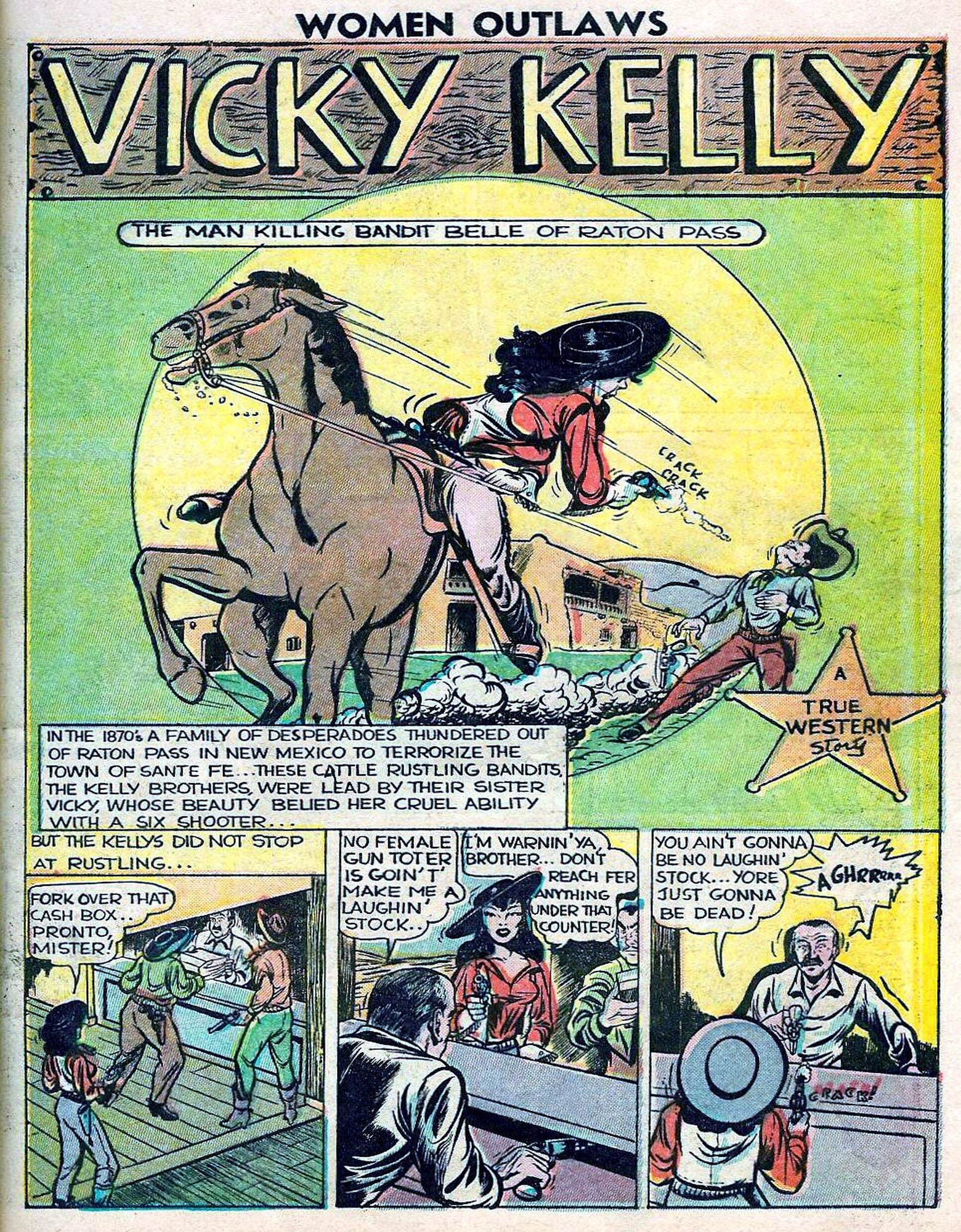 Buy Crimes by Women and Women Outlaws Comics True Crime Stories 1940s ...