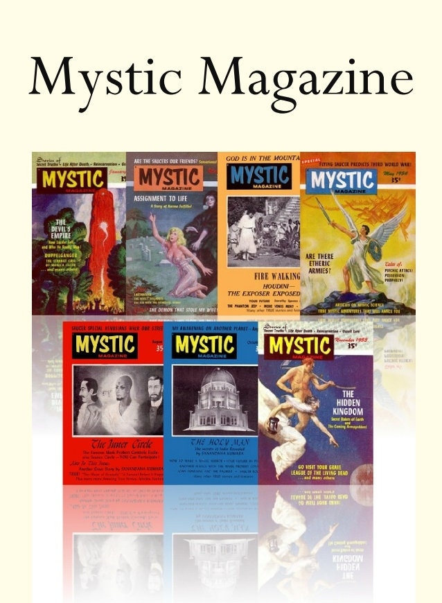 1953 /54 Mystic Magazines Issues 1 to 7 Pdfs Paranormal, Occult, Ufos ...