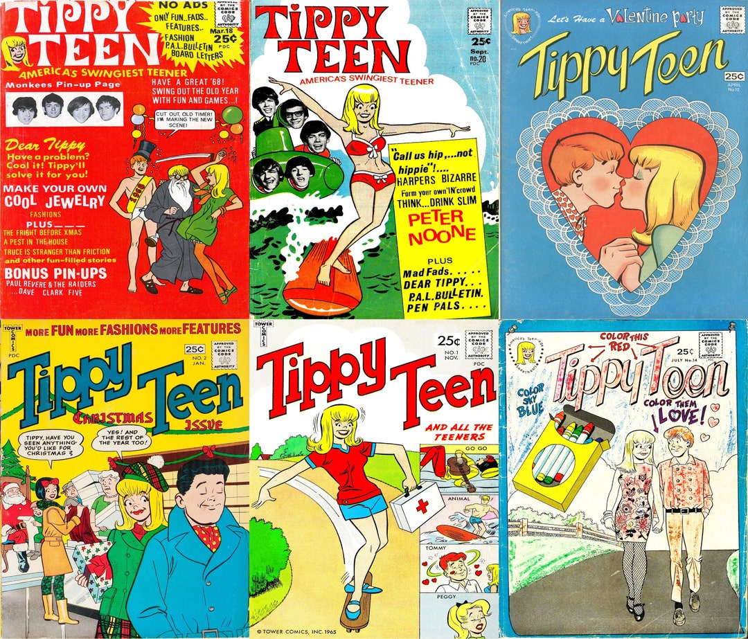 Tippy Teen Comics 1960s Humour 26 Issues With Tippy, Go Go, Animal ...