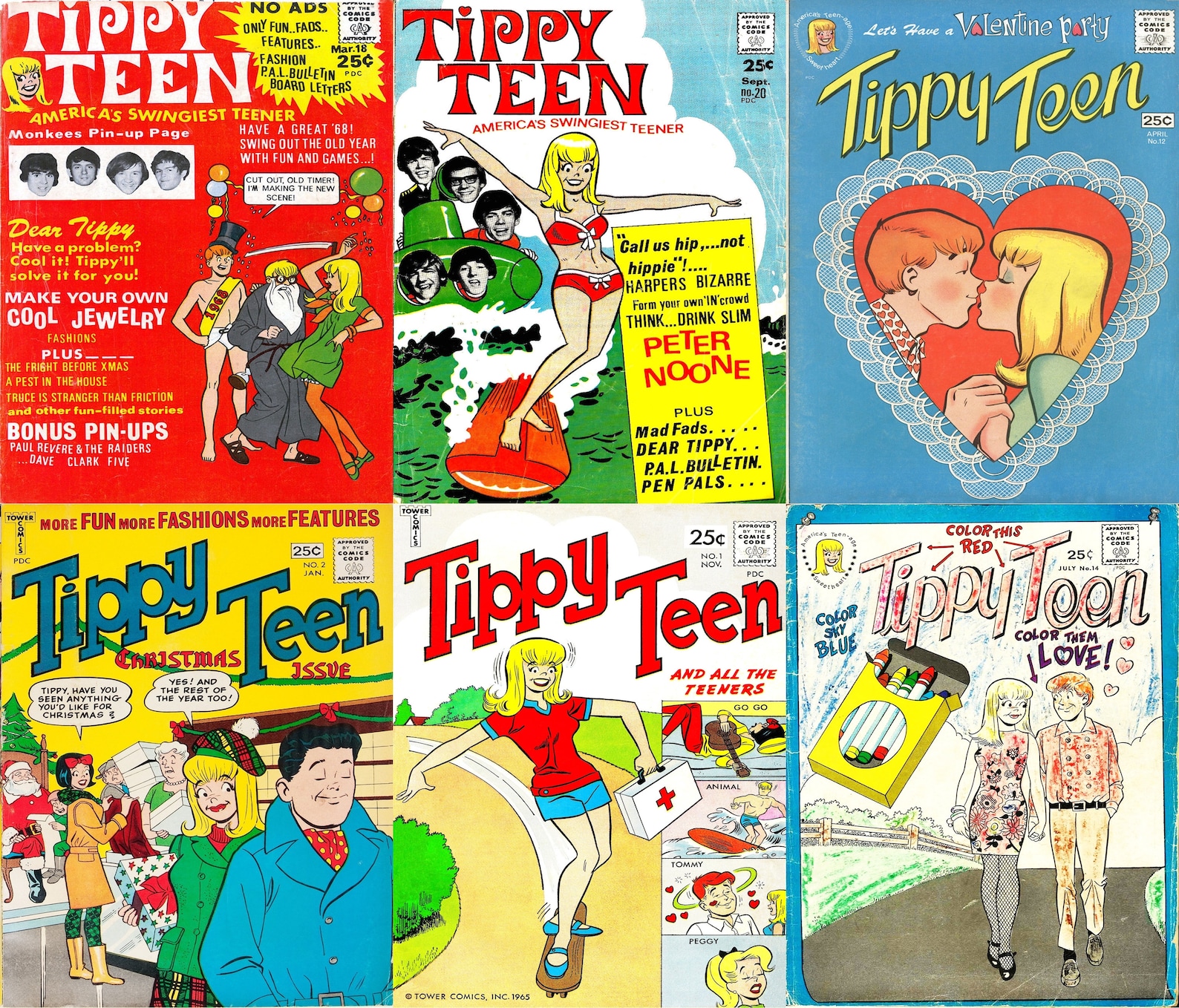 Tippy Teen Comics 1960s Humour 26 Issues With Tippy, Go Go, Animal ...