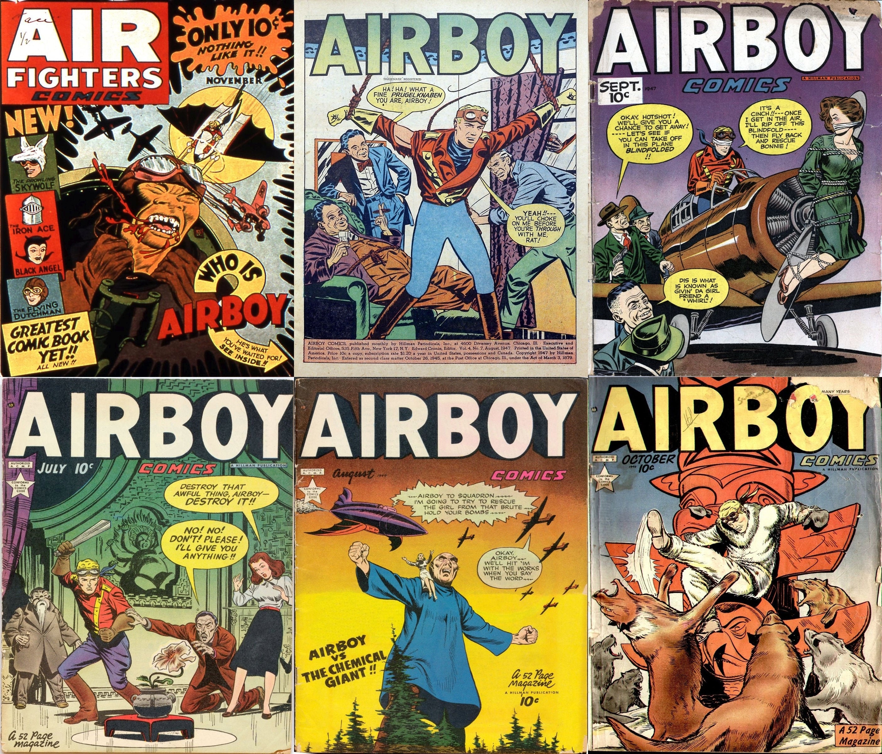 1940s / 1950s Airboy Comic Stories Featured in Air Fighters Comics ...
