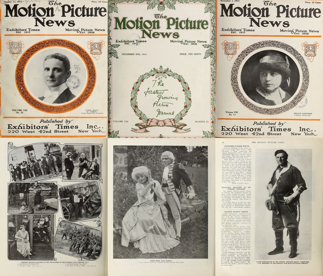 Vintage Motion Picture News Magazine, 1913-1914 (PDF) - Etsy