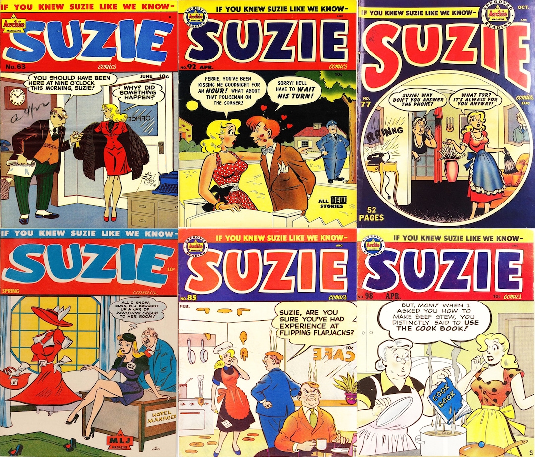 Vintage Suzie Comics 1940s-50s: Fashion, Romance, Humor (52 Issues PDF ...