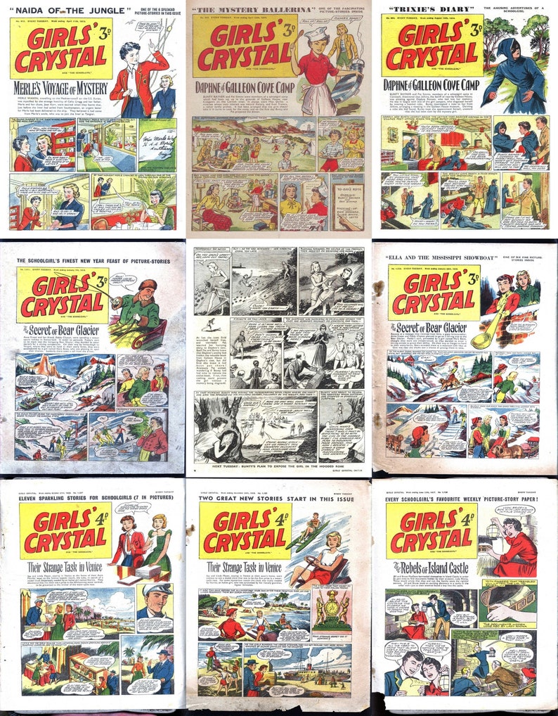 Girls Crystal Comic Collection. 84 Issues of Vintage Fashion & Teen ...