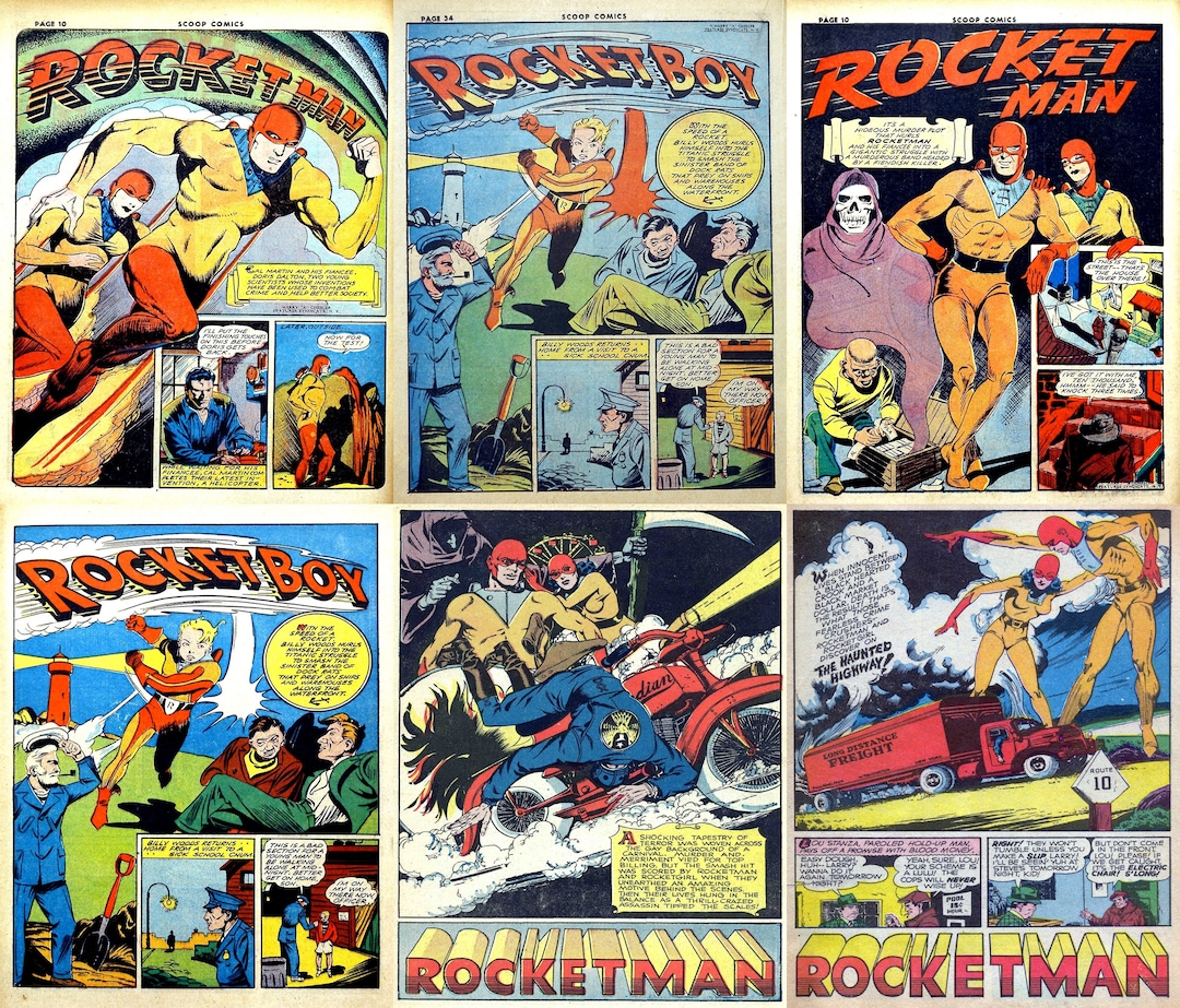 Vintage Rocketman Comic Collection: Golden Age Stories (PDF) - Etsy