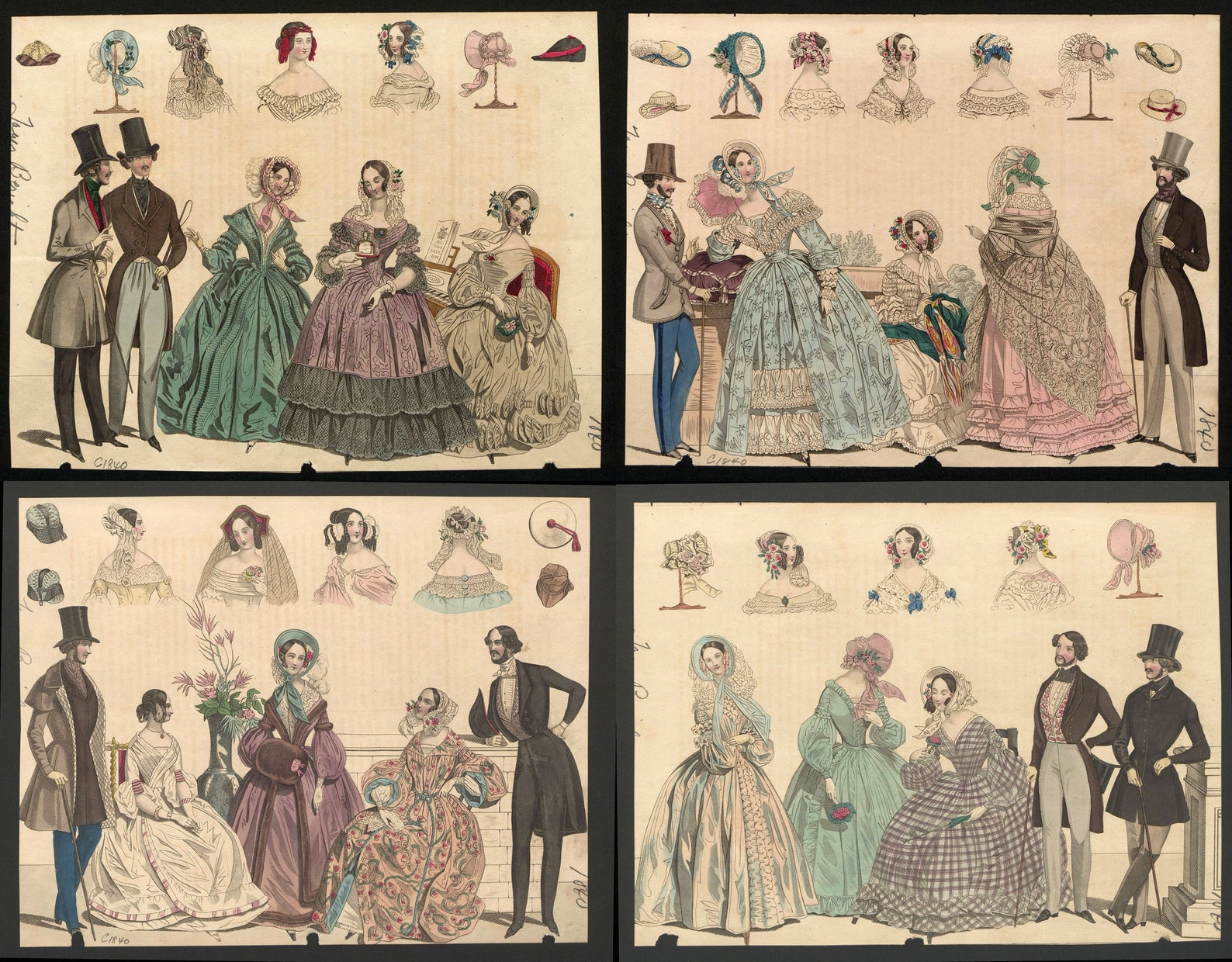 Vintage Ladies Fashion Galleries 1840-1854. 1100 + Images of 19th ...