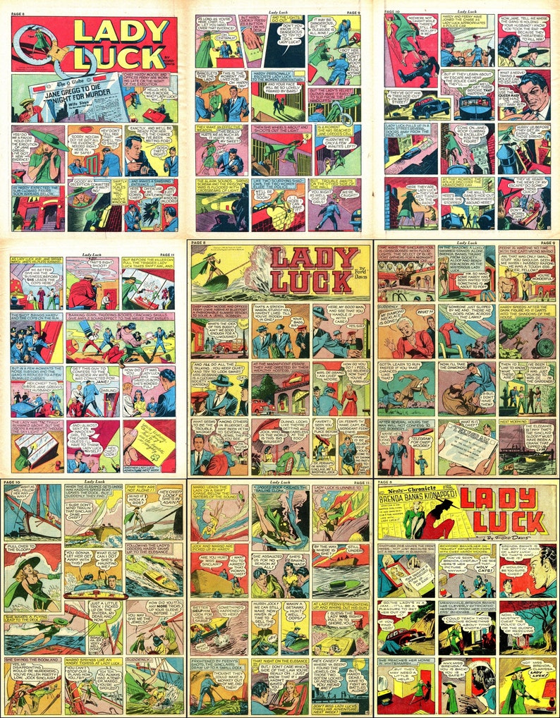 Lady Luck Comics Collection 1940s. Over 700 Pages of Lady Luck - Etsy