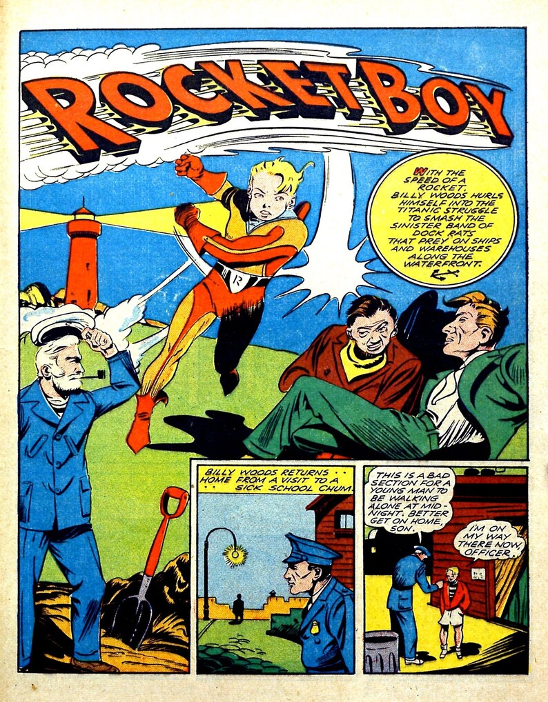 Vintage Rocketman Comic Collection: Golden Age Stories (PDF) - Etsy