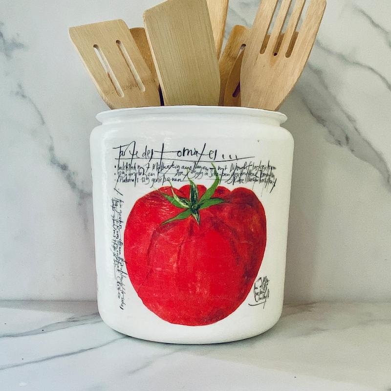 Red Utensil Holder - Etsy