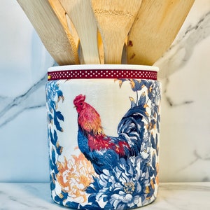 Roosters Kitchen Utensil Holder, Rooster Utensil Caddy, Rooster Utensil ...