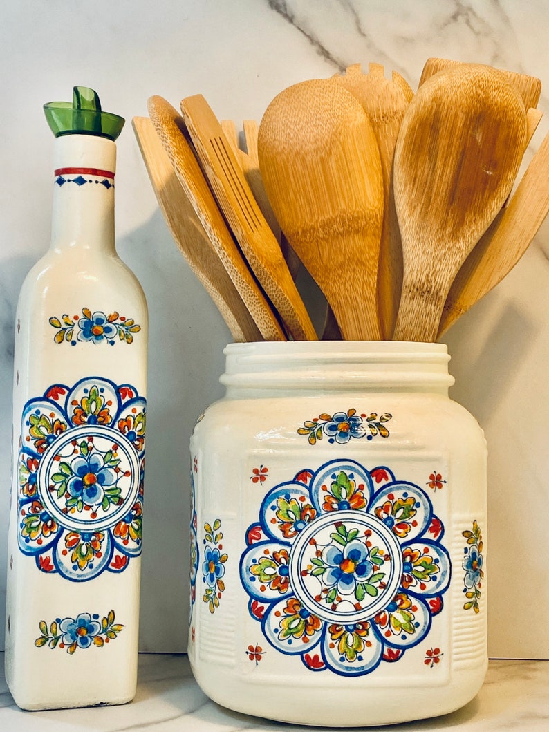 French Farmhouse Kitchen Utensil Holder French Caddy Utensil - Etsy