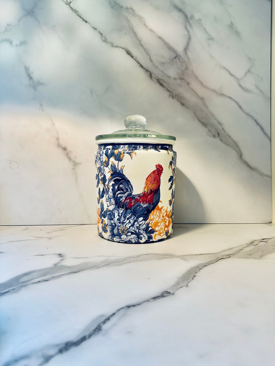 Rooster Cookie Jar, French Farmhouse Kitchen Canister, 1/2 Gallon 64 ...