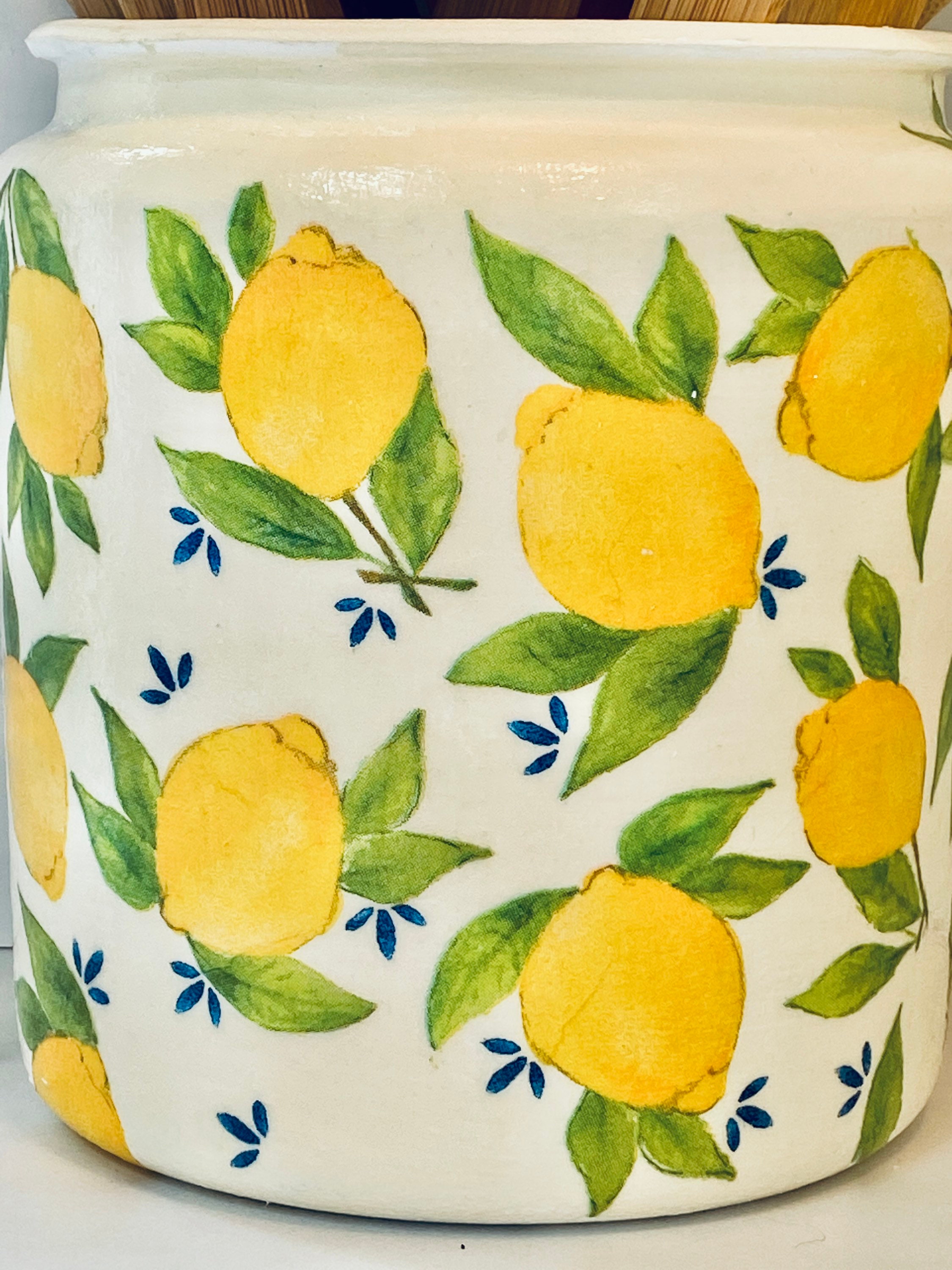 Lemon and Fruit Themed Kitchen Utensil Holder Utensil Caddy - Etsy