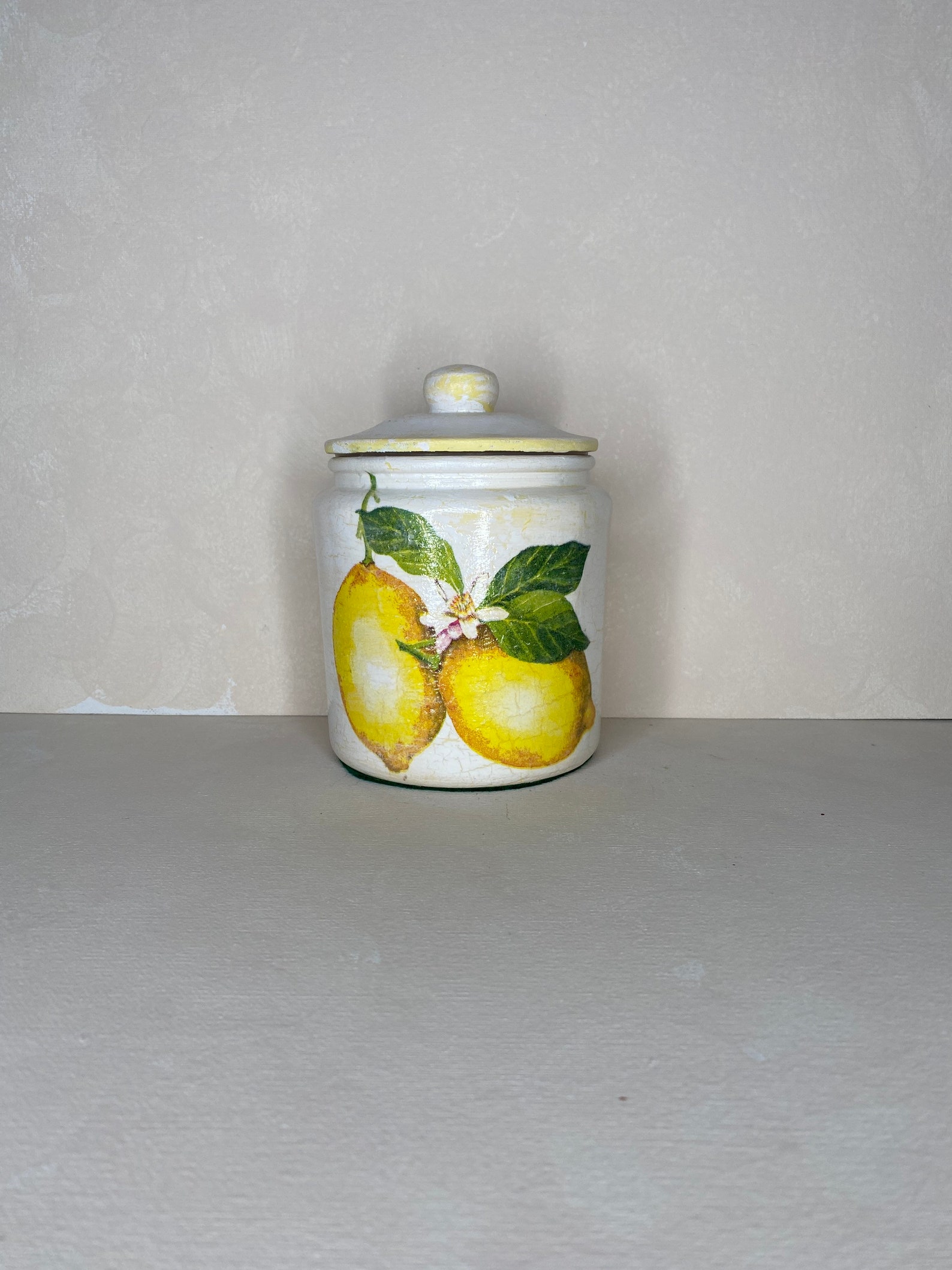Lemon Themed Canister/planter Tea Caddy Container for Nuts | Etsy