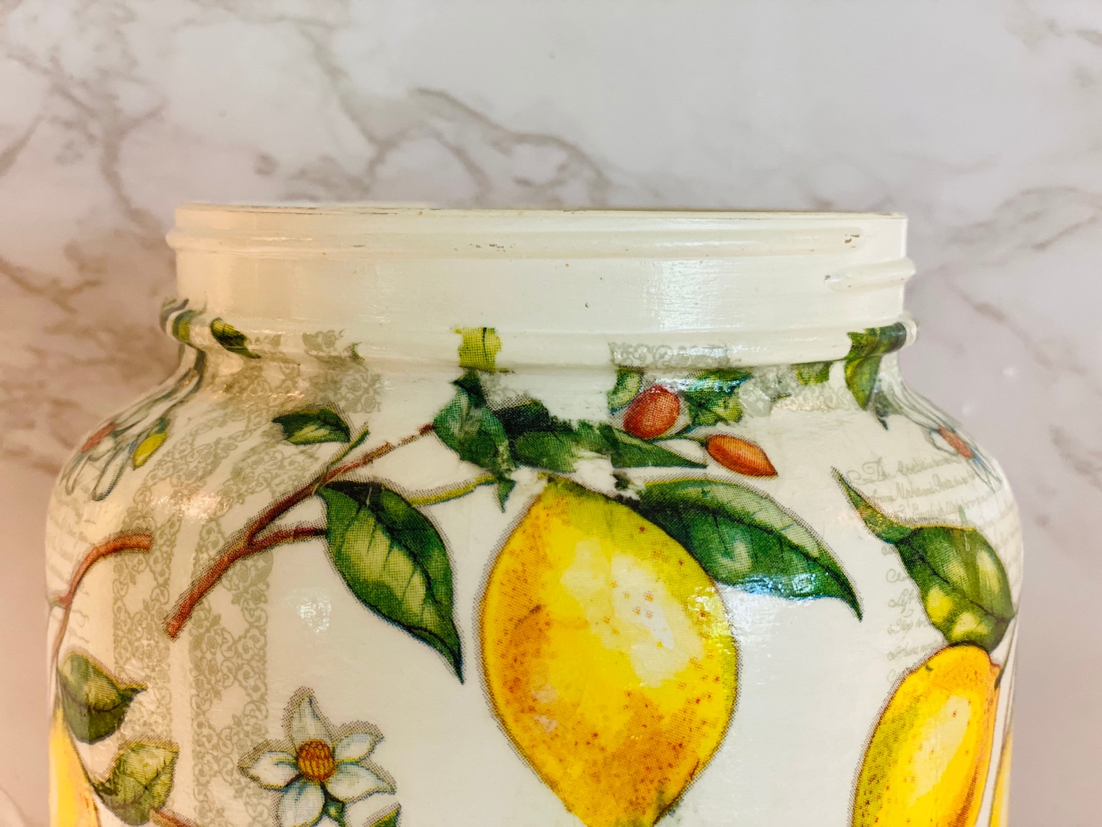 Lemon Cookie Jar Lemon Canister Lemon Decor 1/2 Gallon - Etsy