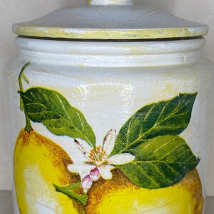 Lemon Themed Canister/planter, Tea Caddy, Container for Nuts, Candy ...