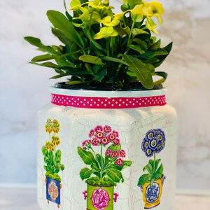 Floral Canister, Floral Plant Holder, Floral Container, Floral Storage ...