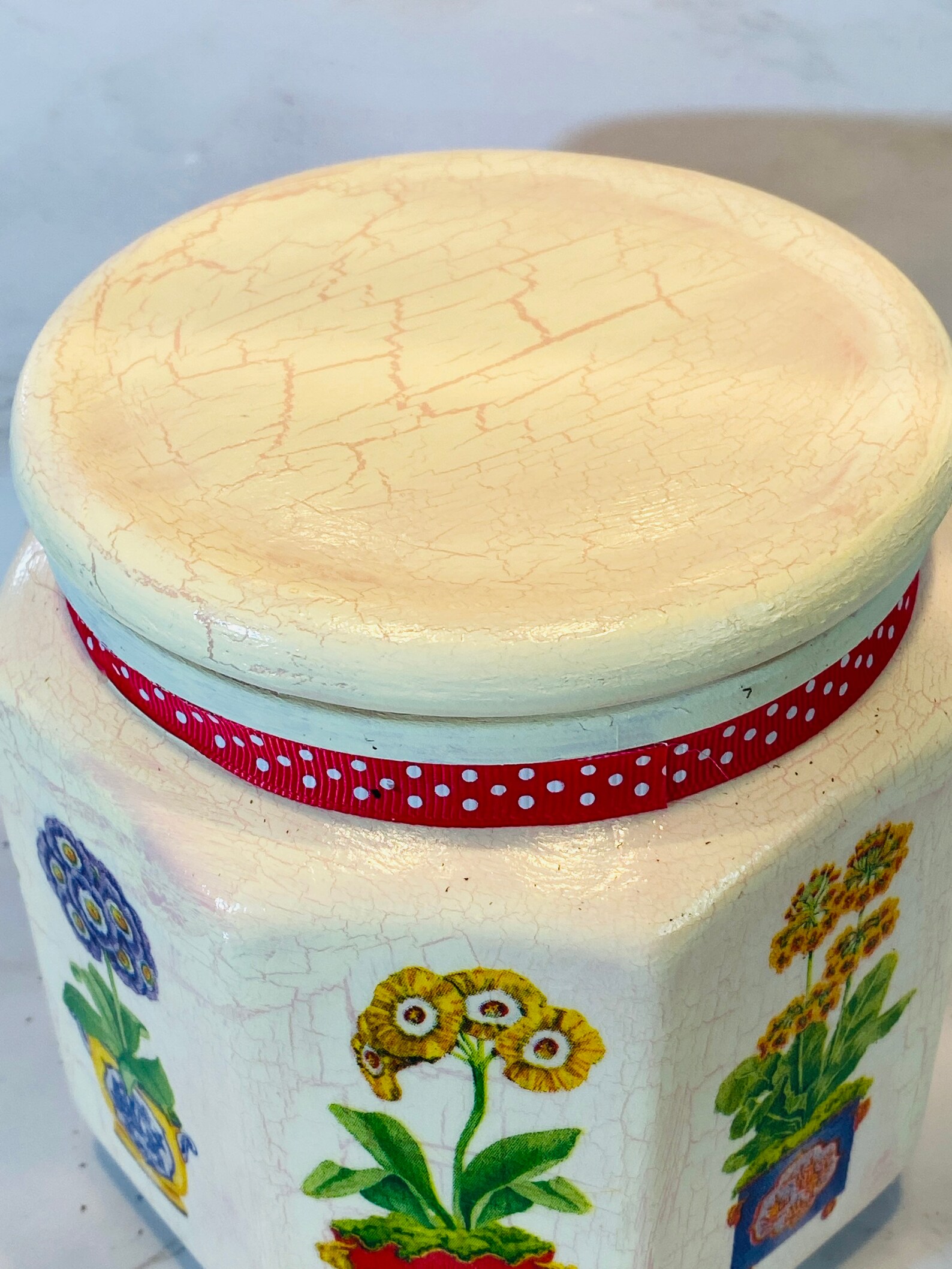 Floral Canister Floral Plant Holder Floral Container Floral - Etsy