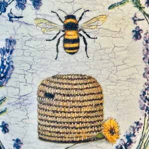 Bee Utensil Holder, Honey Bee Caddy, Honey Bee Crock, 7"h X 6.5"w, 1/2 ...