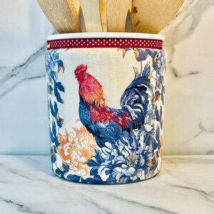 Roosters Kitchen Utensil Holder, Rooster Utensil Caddy, Rooster Utensil ...