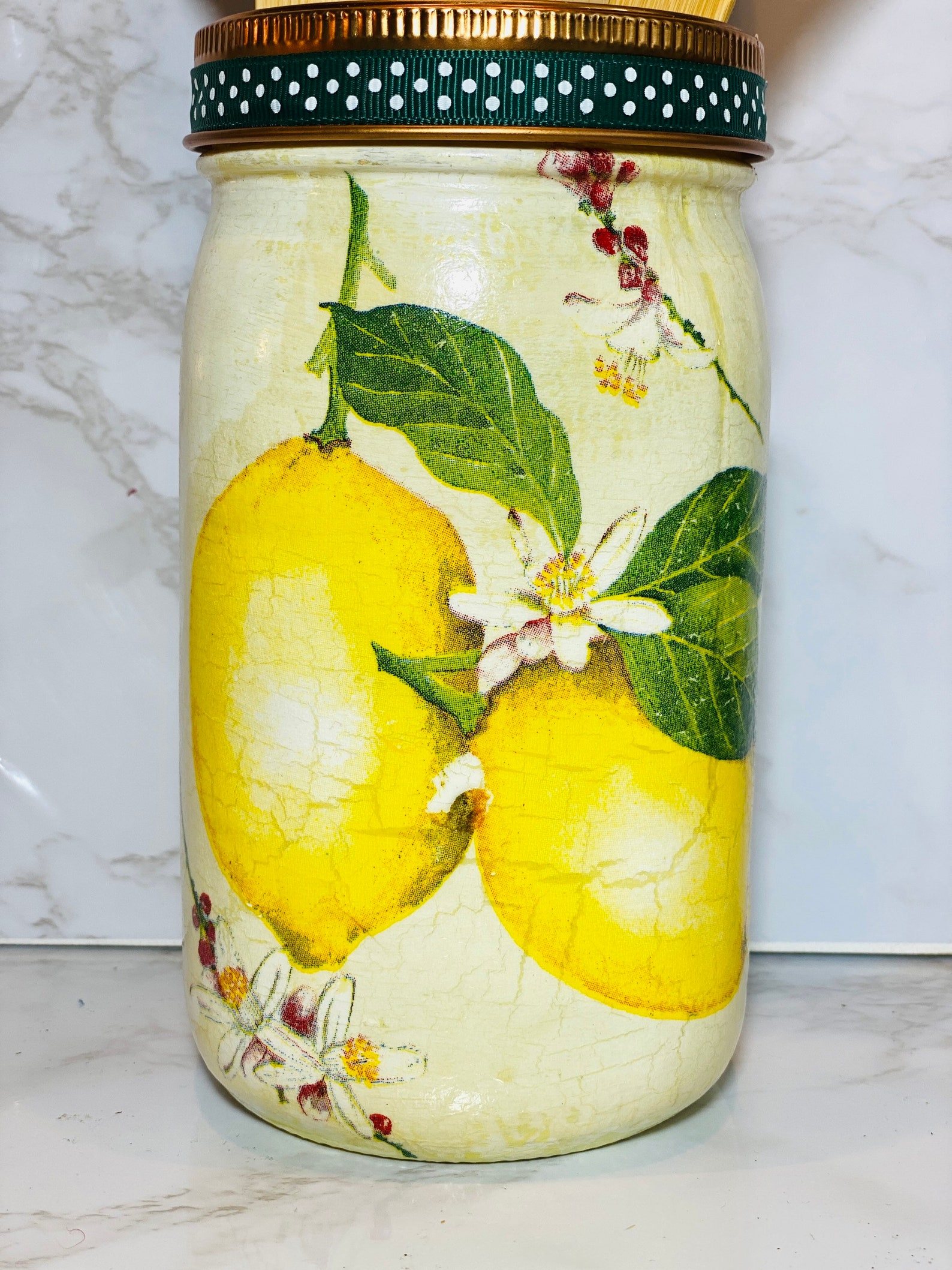 Lemon Themed Kitchen Utensil Holder Caddy Perfect for - Etsy