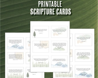 Printable Scripture Memory Verse Cards 32 Verses - Etsy