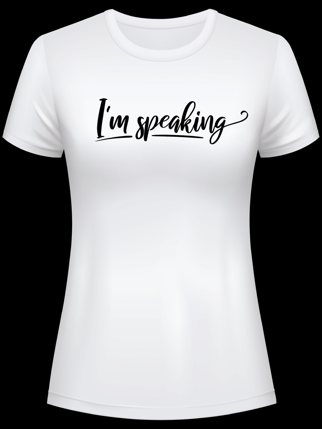 Kamala Harris Clipart T-shirt Design, I'm Speaking Cursive, Melanin ...