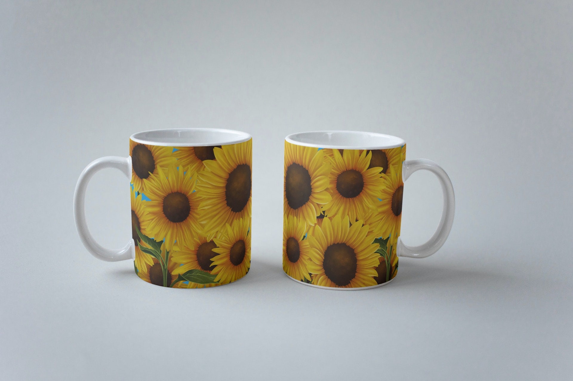 Sunflower Mug Design 11oz Cricut coffee mug press floral | Etsy