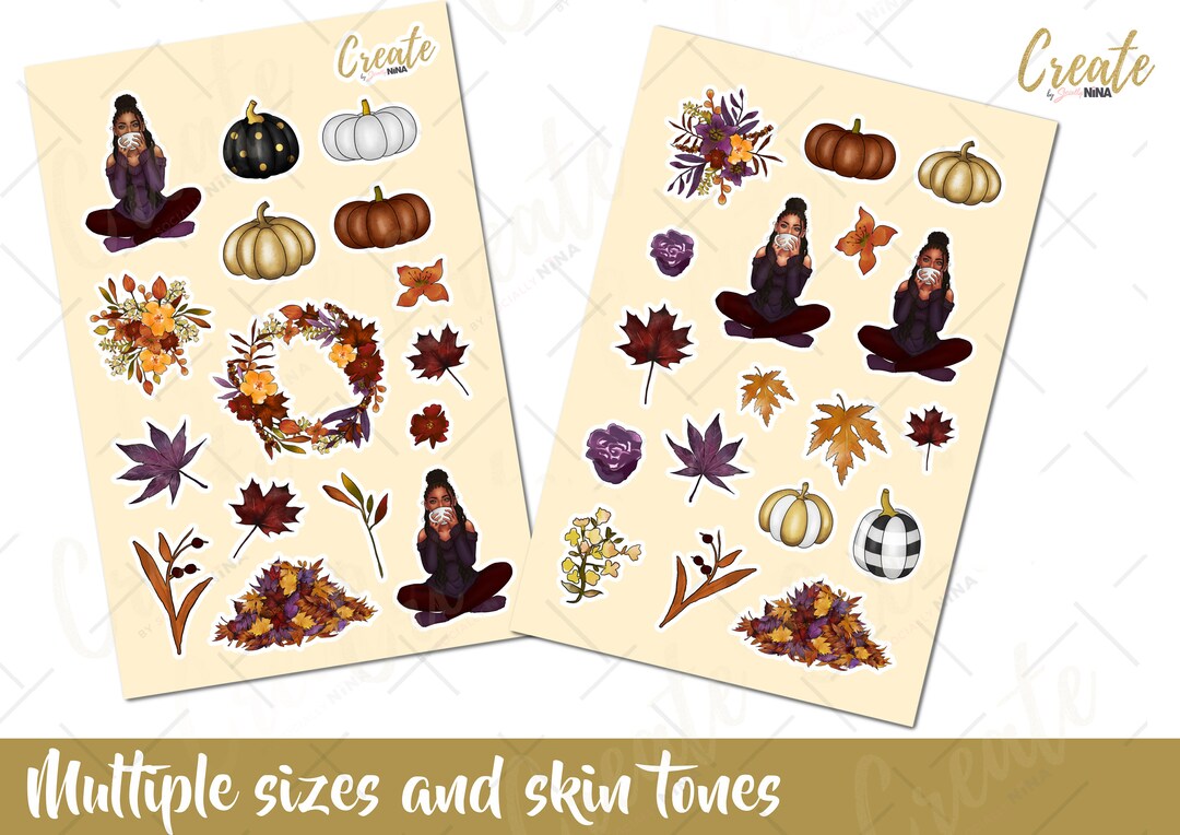 Planner Stickers Happy Fall Autumn Stickers Printable for Cricut Print ...