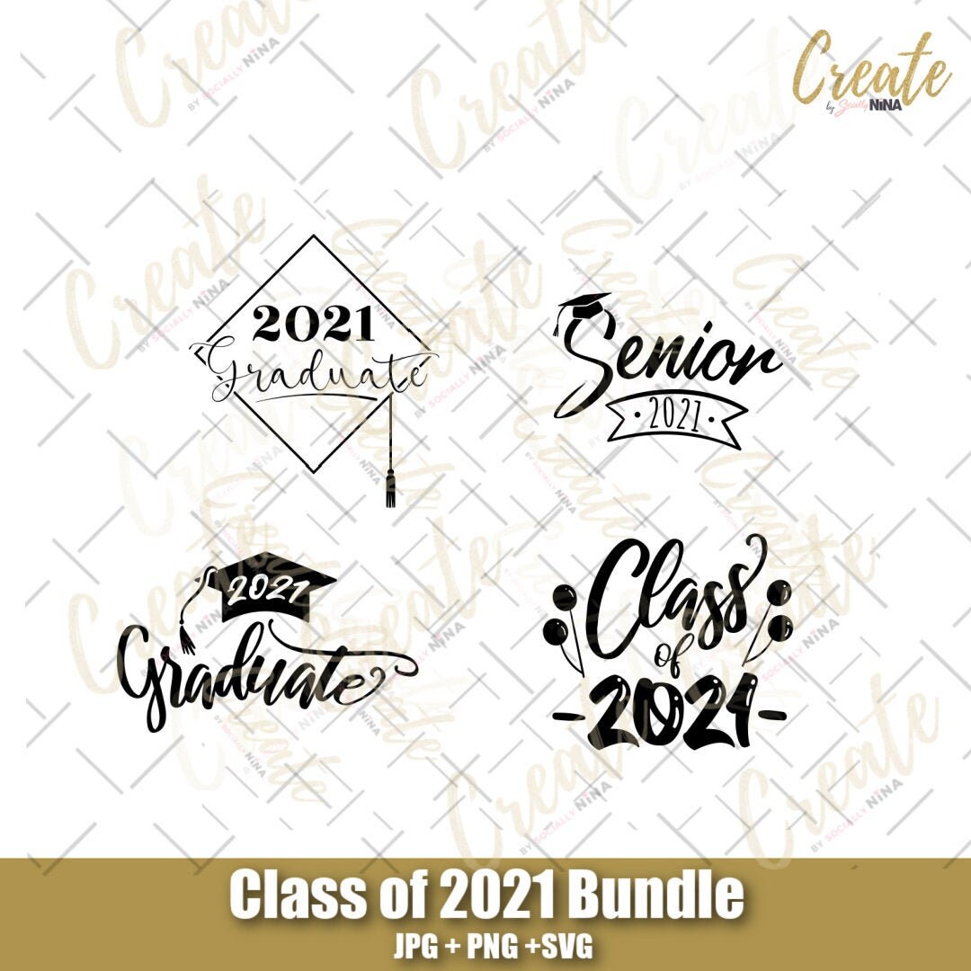 Graduation SVG Bundle Class of 2021 College High School - Etsy