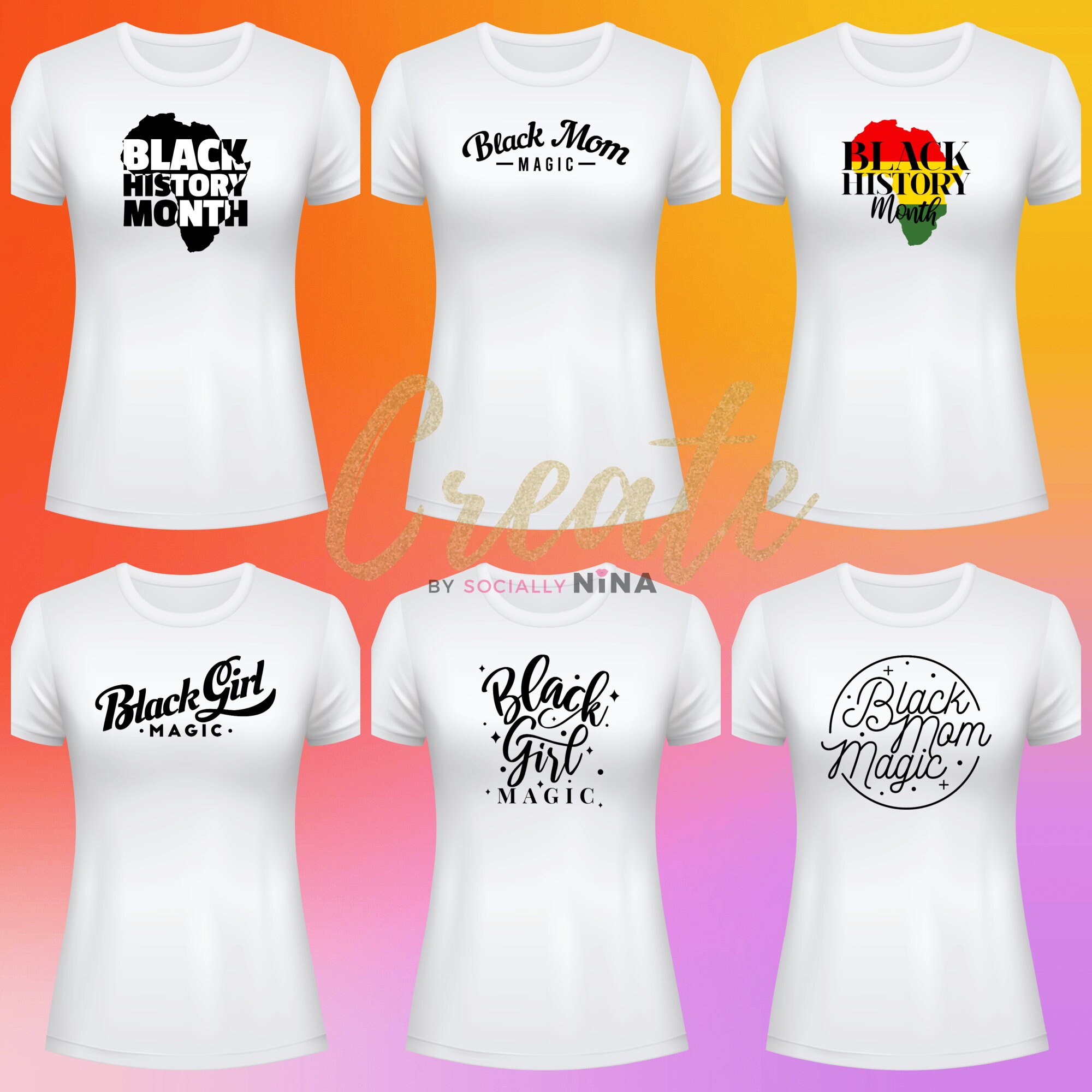 34 Black History Clip Art Bundle Tshirt Designs I'm | Etsy