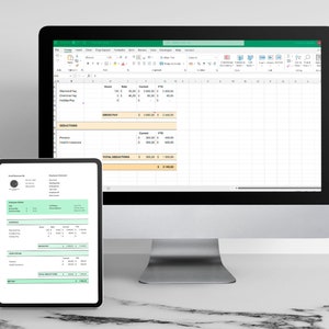 Payslip Template | Employee Pay Stub | Payroll Check Template ...