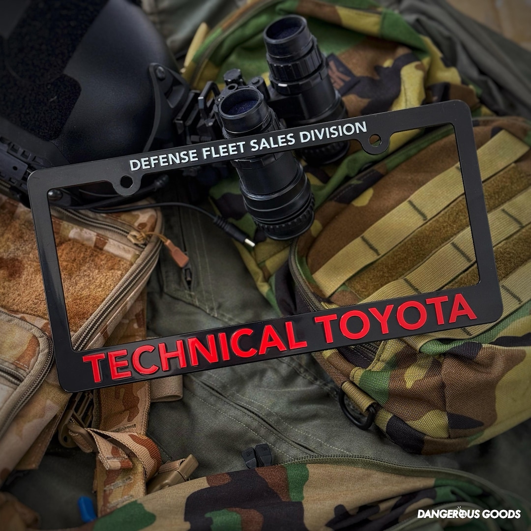 TECHNICAL TOYOTA Military Defense Fleet License Plate Frame - Etsy