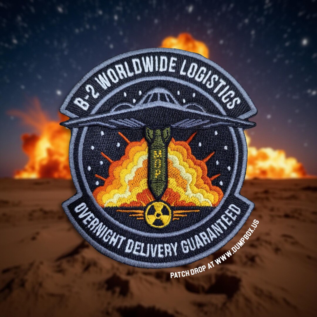 The B-2 Spirit Parody Squadron Patch USAF - Operation Midnight Hammer ...