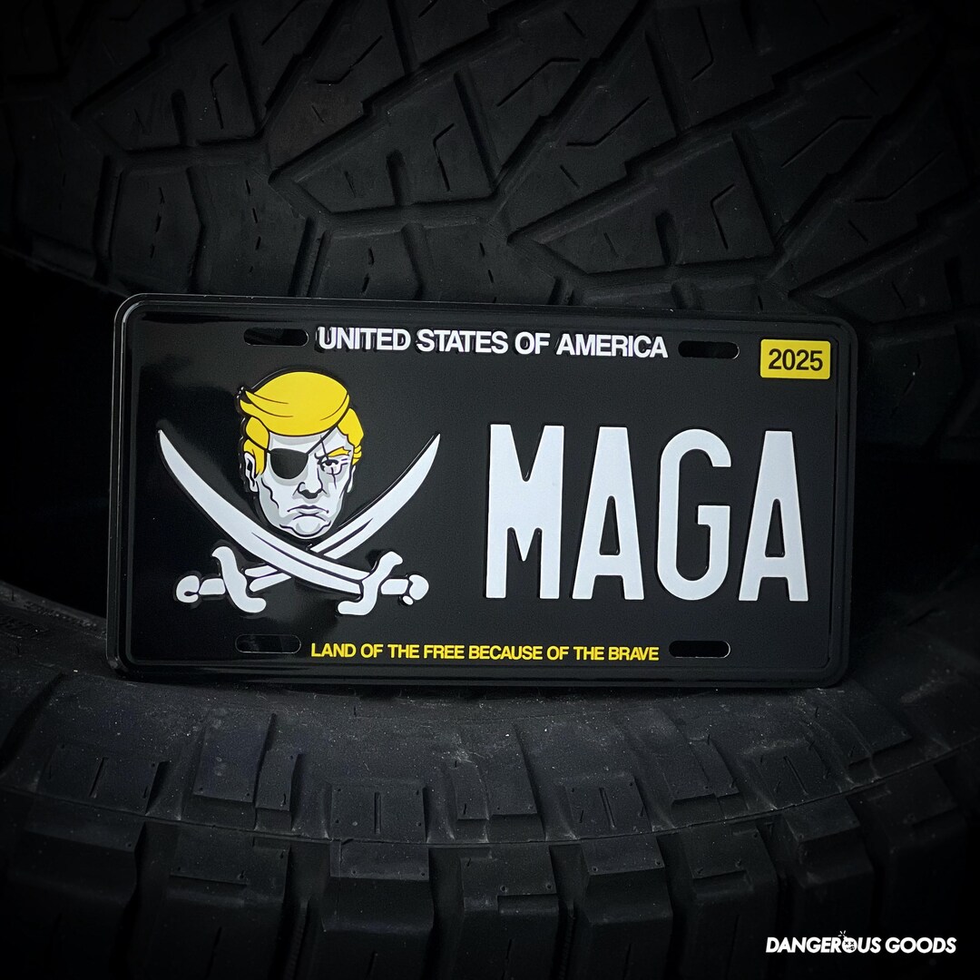 Dangerous Goods® Calico Trump MAGA Aluminum Vanity License Plate - Etsy