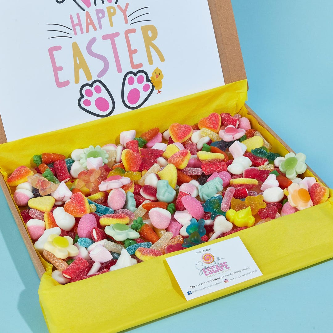 Easter Letterbox Sweets Gift Box, Chocolate, Pick N Mix Hamper, Kids ...