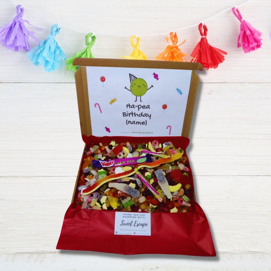 Personalised Birthday Sweet Box, Personalised Gift, Personalised Sweet ...