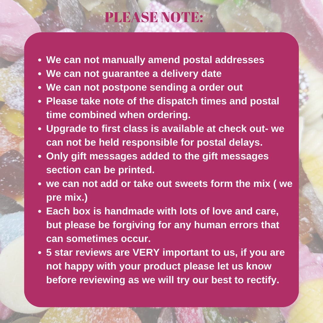 Sweet & Chocolate Mix Box, Letterbox Gift, Postal Sweets, Delicious ...