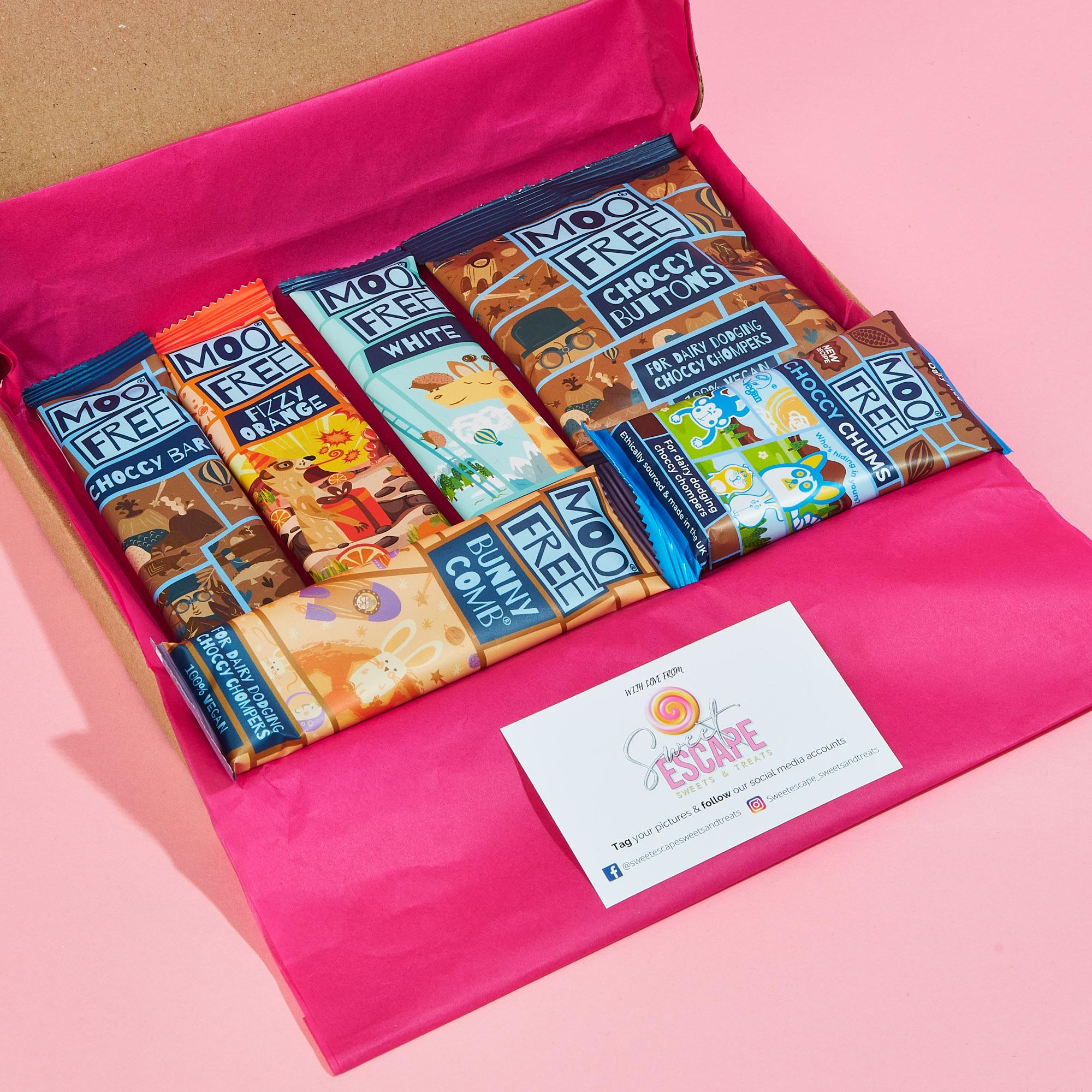 Moo Free Vegan Chocolate Selection Box, Dairy & Gluten, Dairy, Gluten ...