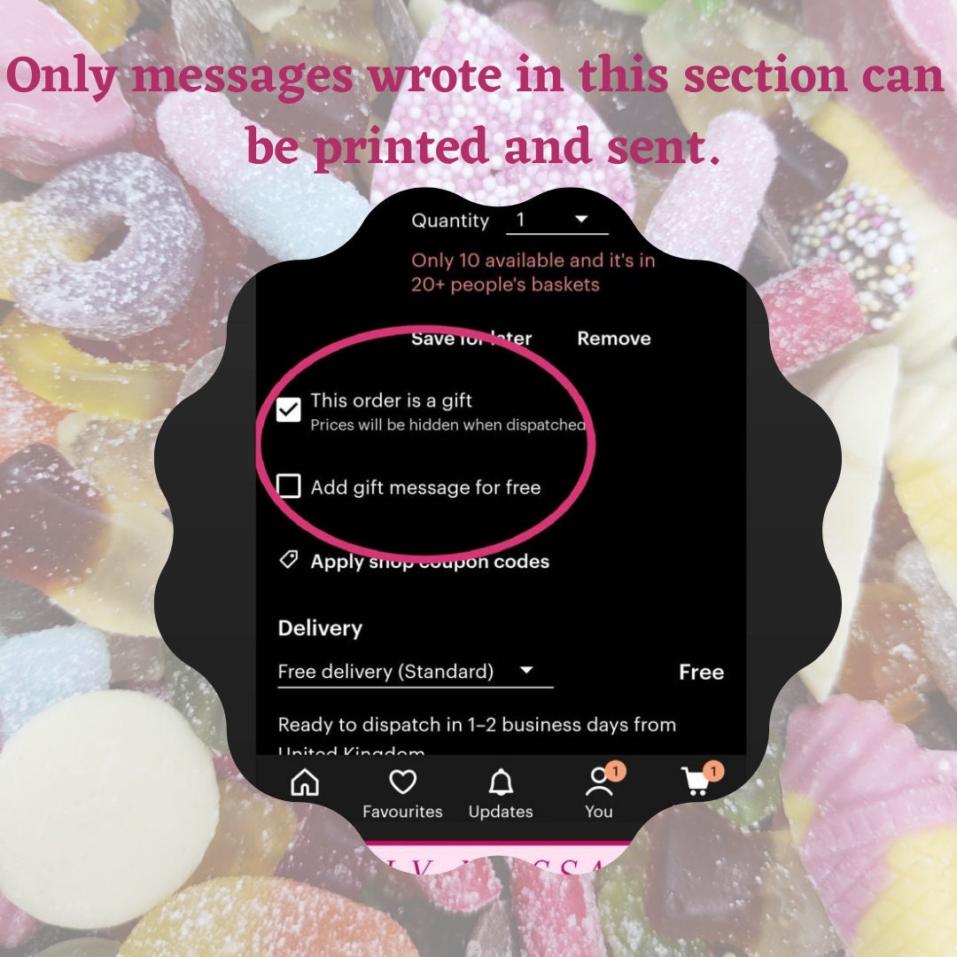 1kg Sweet Box Pick and Mix Letter Box Sweets Pick and Mix - Etsy UK