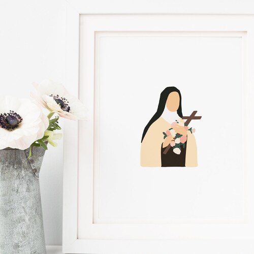 PRINTED Saint Therese Saint Therese of Lisieux Print | Etsy