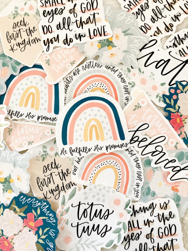 Catholic Sticker Bundle Catholic Quote Stickers Catholic | Etsy